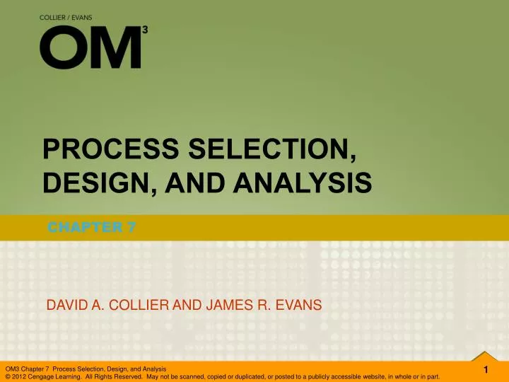 PPT - PROCESS SELECTION, DESIGN, AND ANALYSIS PowerPoint Presentation ...