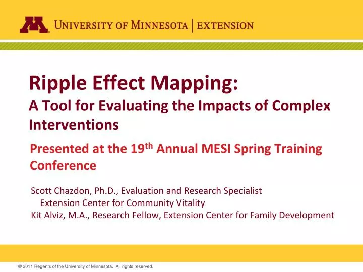 PPT - Ripple Effect Mapping: A Tool for Evaluating the Impacts of ...