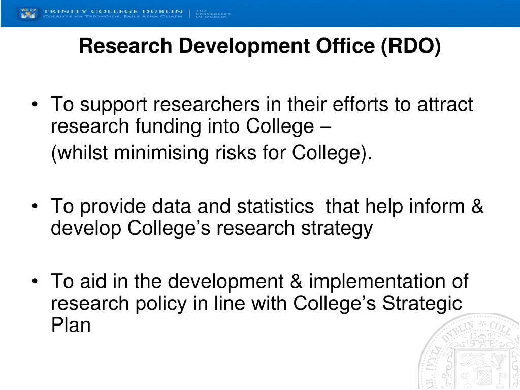 PPT - Overview of Activities and Supports Offered by Trinity Research ...