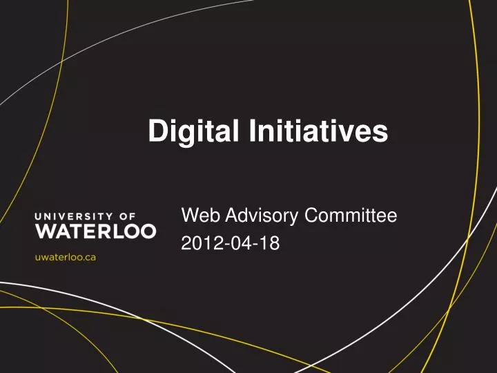 PPT - Digital Initiatives PowerPoint Presentation, free download - ID ...