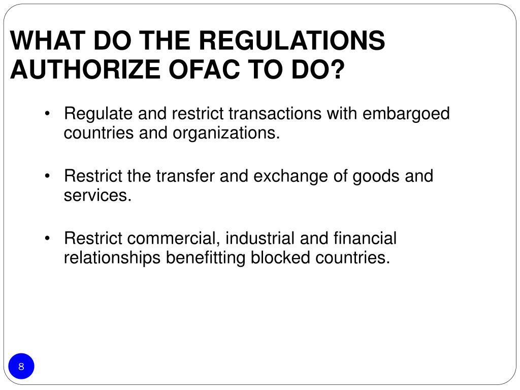 PPT - OFAC Compliance: A Background Primer for Wholesale Insurance ...