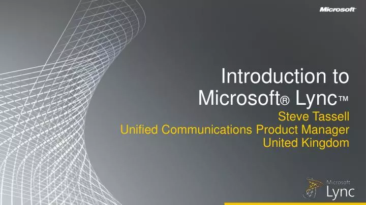PPT - Introduction to Microsoft ® Lync ™ PowerPoint Presentation, free download - ID:1691878