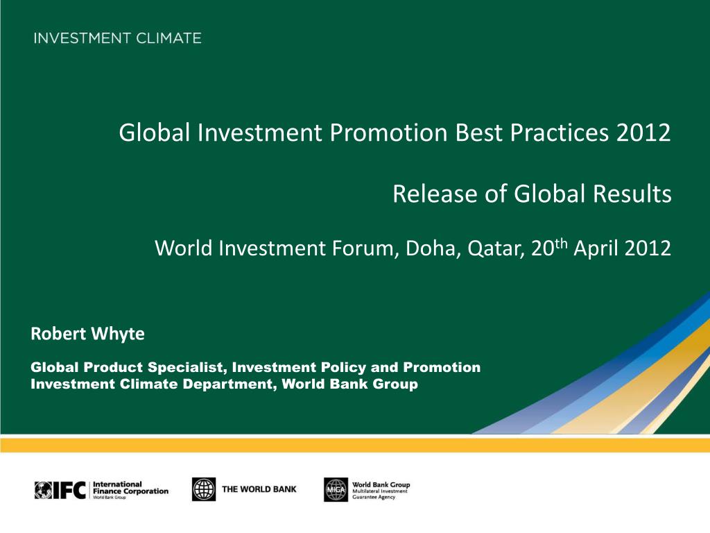 PPT - Global Investment Promotion Best Practices 2012 Release of Global ...