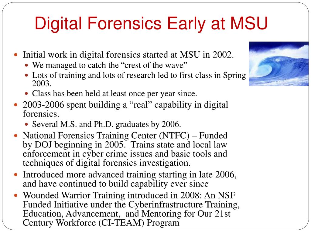 PPT - National Forensics Training Center “ A National Impact for ...
