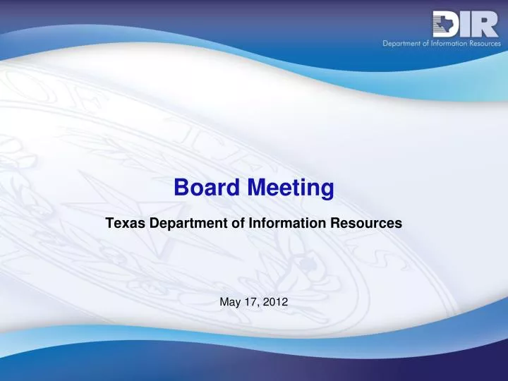 PPT - Board Meeting PowerPoint Presentation, free download - ID:1692488