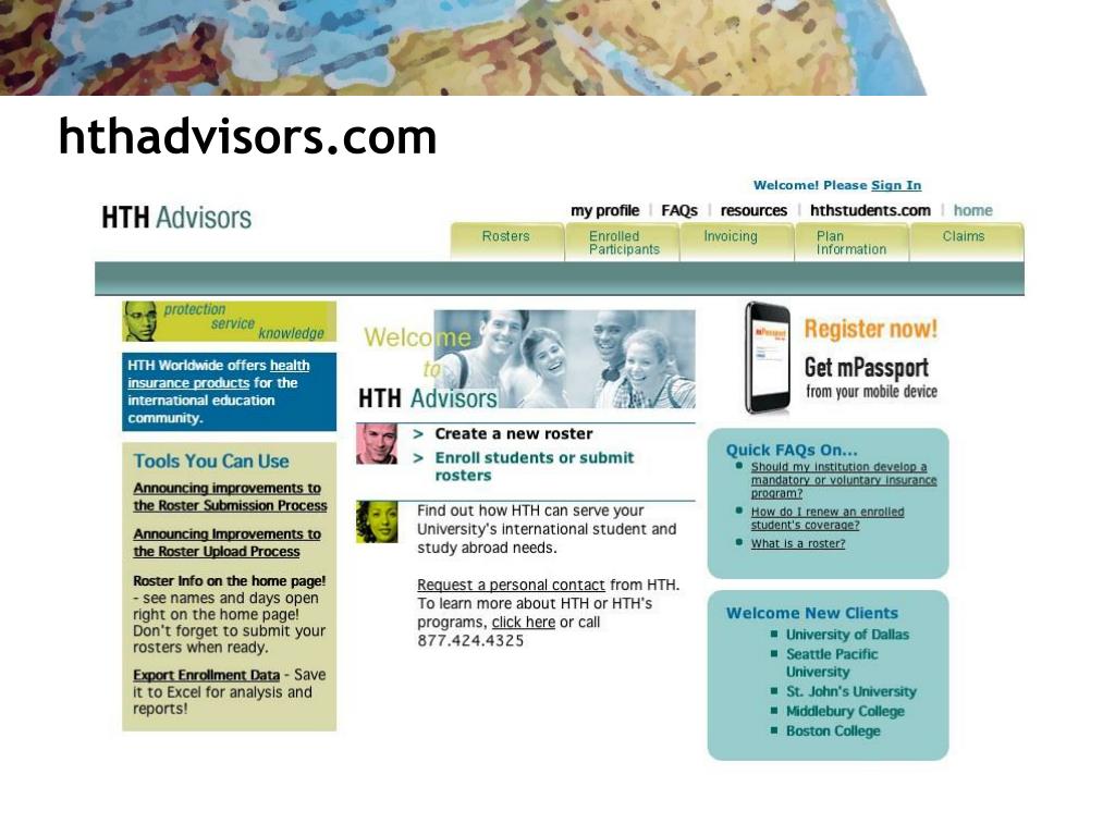 PPT - Overview of HTH Worldwide Travel Abroad Health Insurance ...