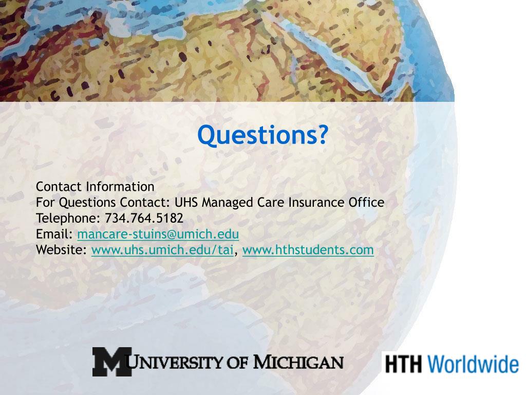 PPT - Overview of HTH Worldwide Travel Abroad Health Insurance ...
