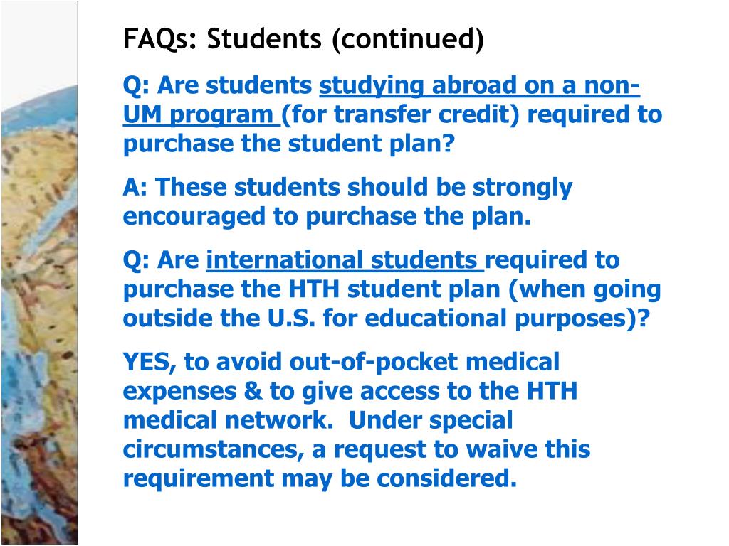 PPT - Overview of HTH Worldwide Travel Abroad Health Insurance ...