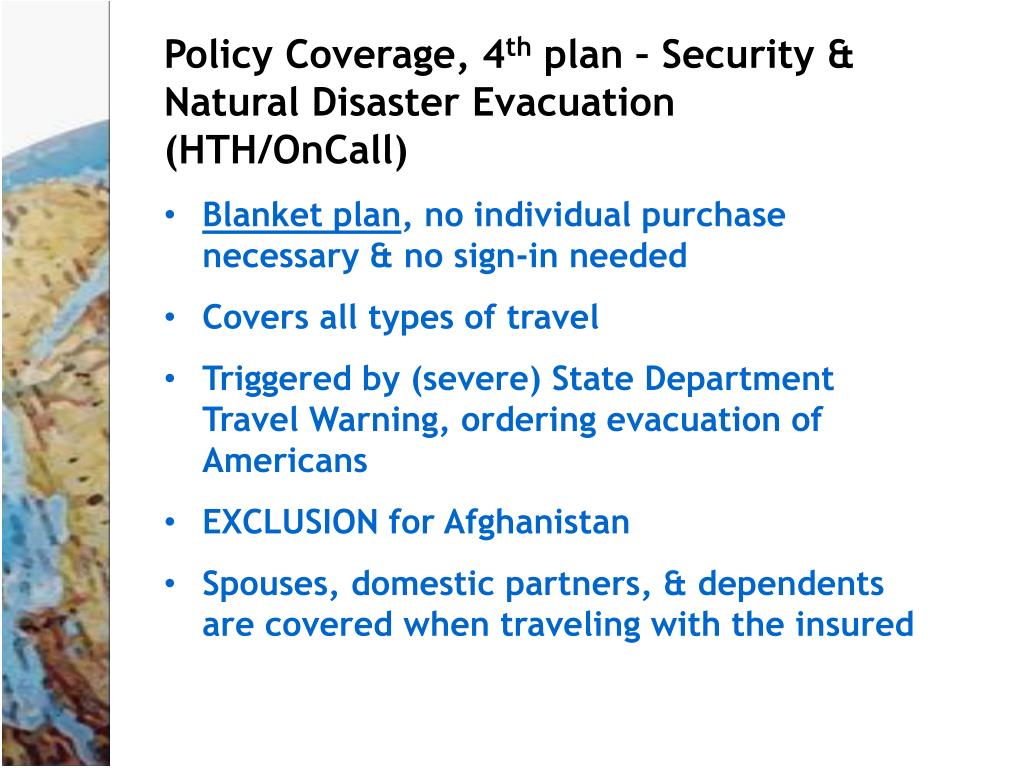 PPT - Overview of HTH Worldwide Travel Abroad Health Insurance ...