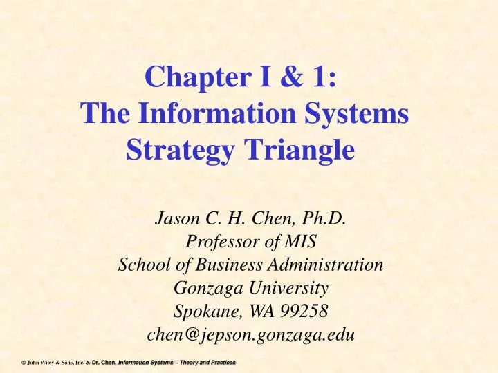 PPT - Chapter I & 1: The Information Systems Strategy Triangle ...