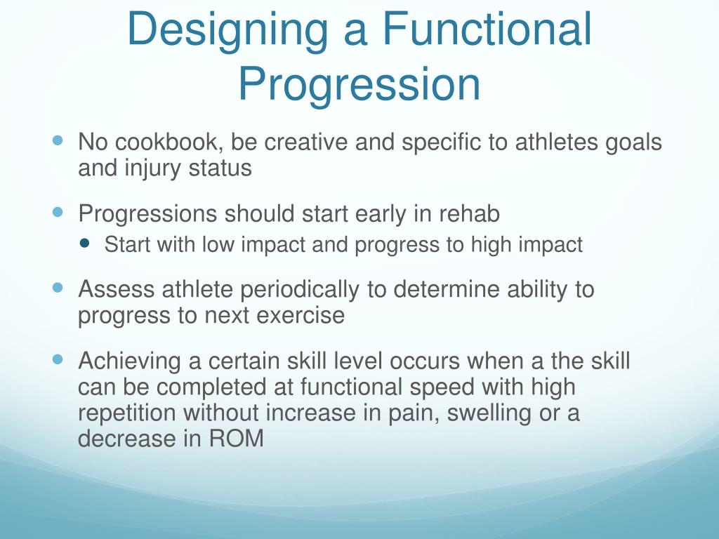 PPT - Functional Progressions and Functional Testing in Rehabilitation ...