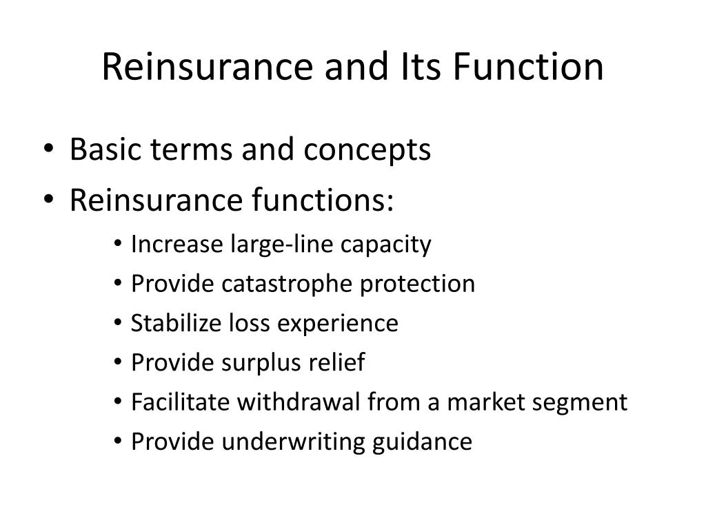 PPT - The Business of Insurance, Reinsurance, Regulation of Insurance ...