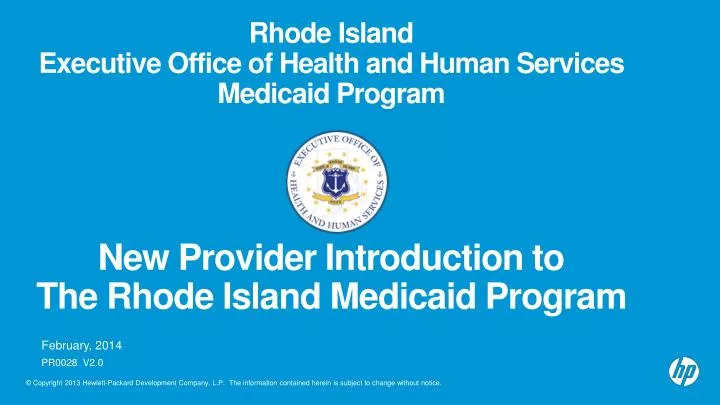 PPT - Rhode Island Executive Office of Health and Human Services ...