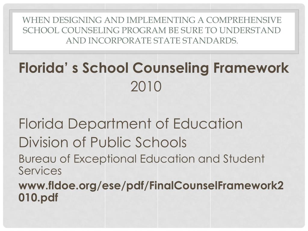 PPT - Understanding the ASCA National Model and Designing a ...