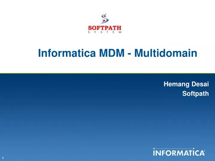 PPT - Informatica MDM - Multidomain PowerPoint Presentation, free ...