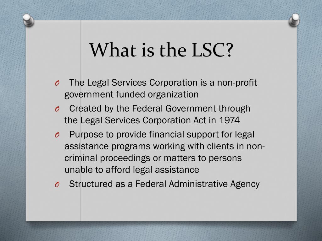 PPT - Federal Public Interest Funding Restrictions and the Legal ...