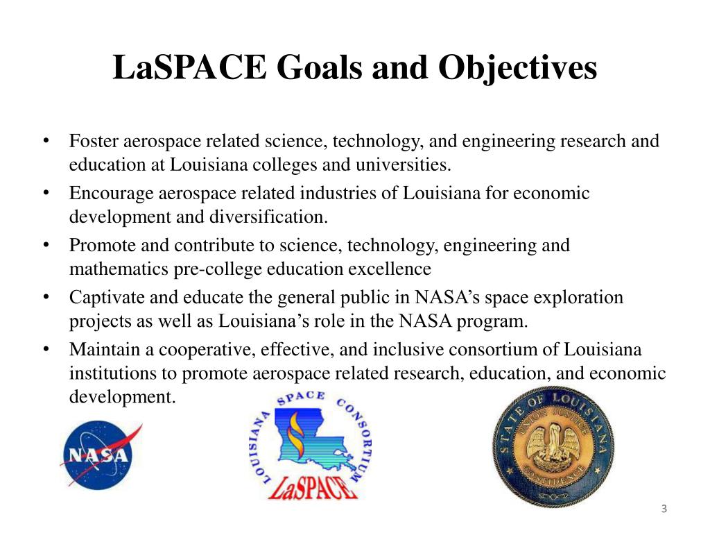 PPT - The Louisiana Space Consortium ( LaSPACE ) A summary of the ...