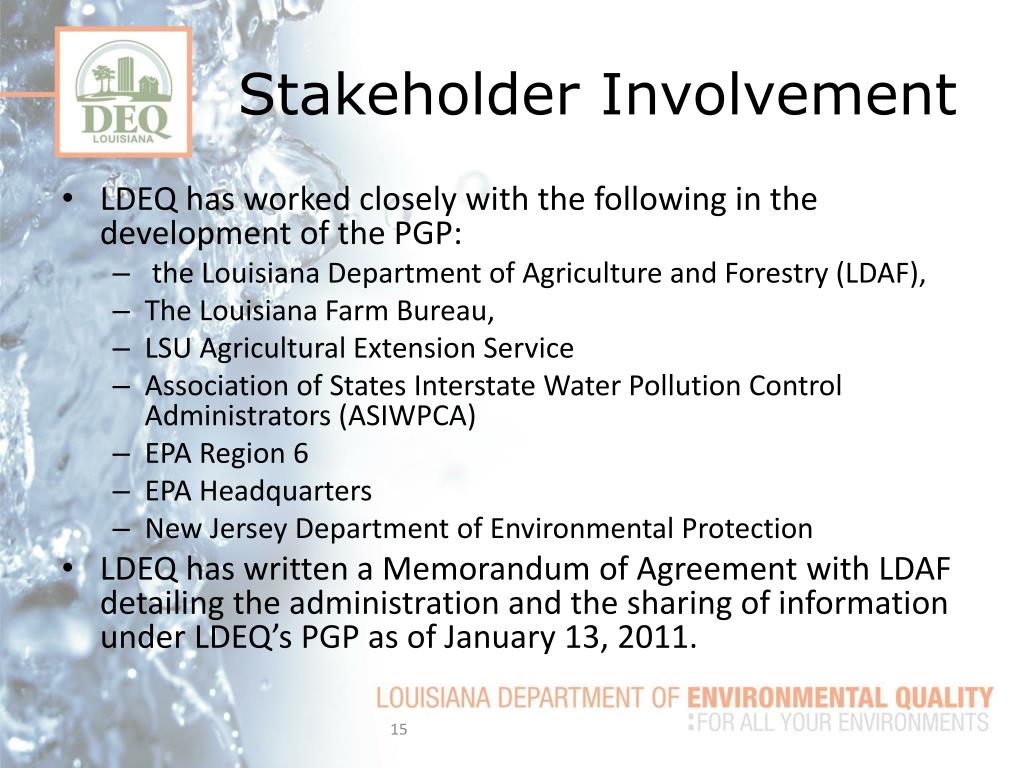 PPT - Louisiana Department of Environmental Quality (LDEQ) Louisiana ...
