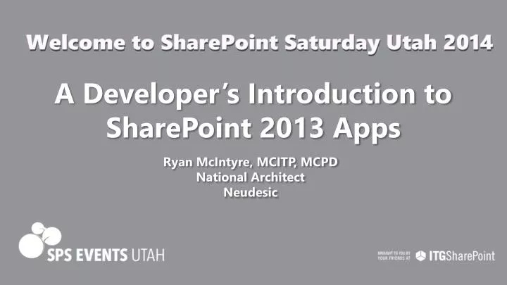 PPT - A Developer’s Introduction to SharePoint 2013 Apps PowerPoint Presentation - ID:1694729