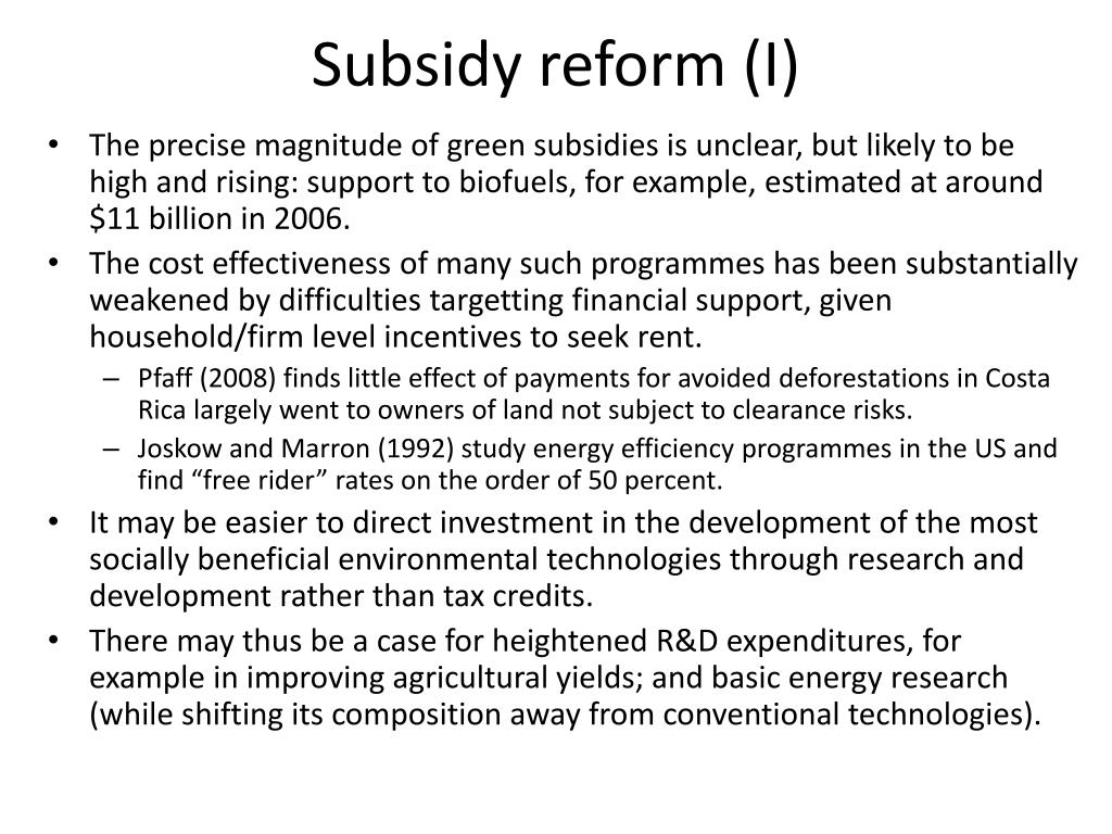 PPT - Driving a Green Economy through Fiscal Policy Reform & Public ...
