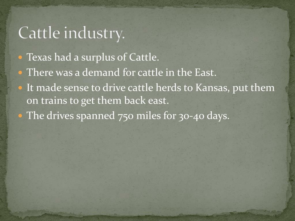 PPT - CHISHOLM TRAIL— The most famous route for cattle drives. it went ...