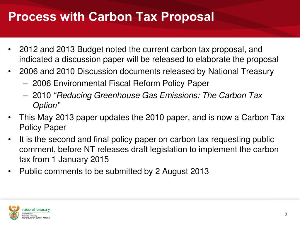 PPT - Reducing Greenhouse Gas Emissions Carbon Tax Policy Paper ...