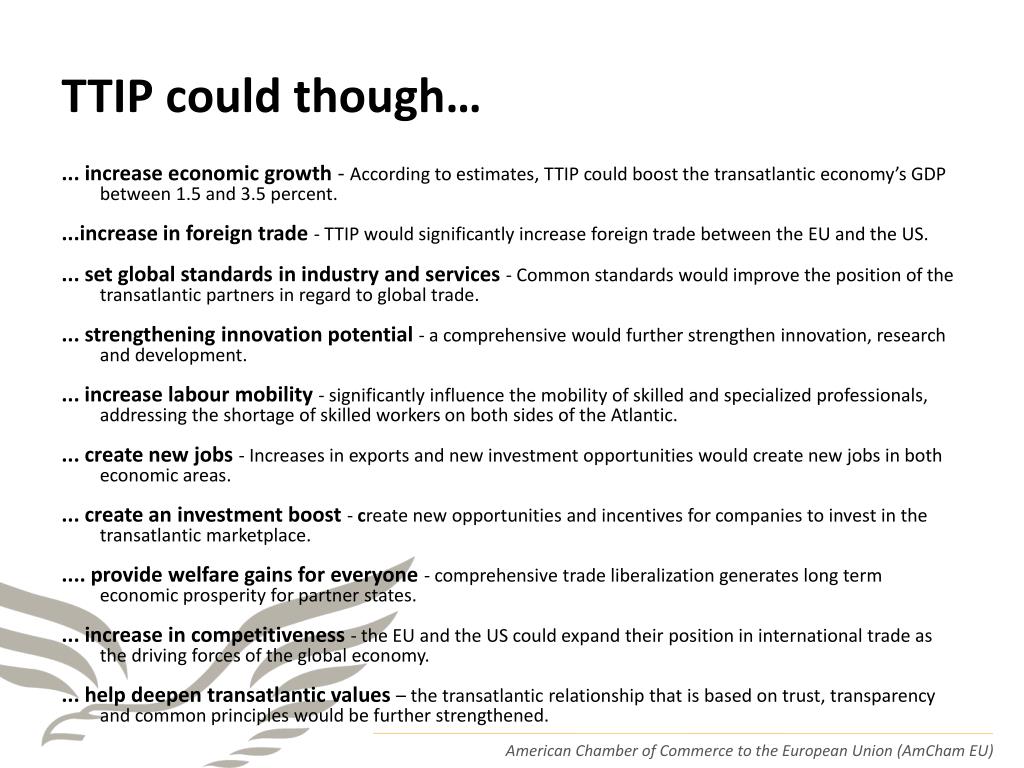 PPT - Transatlantic Trade and Investment Partnership ( TTIP ) Agreement ...