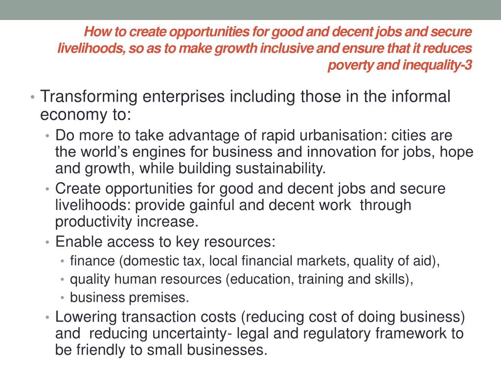 PPT - Post-2015 Development Agenda: How to create opportunities for ...