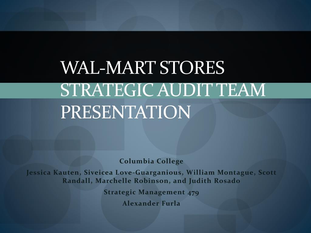 PPT - Wal-Mart Stores Strategic Audit Team Presentation PowerPoint ...