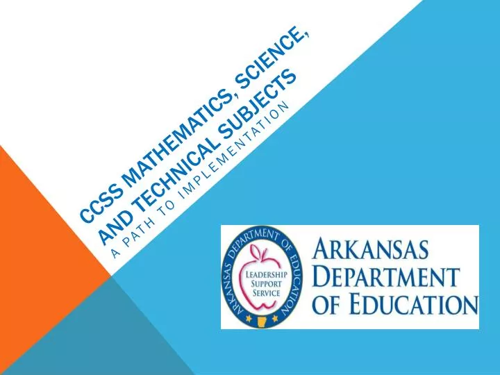PPT - CCSS Mathematics, science, and technical subjects PowerPoint ...