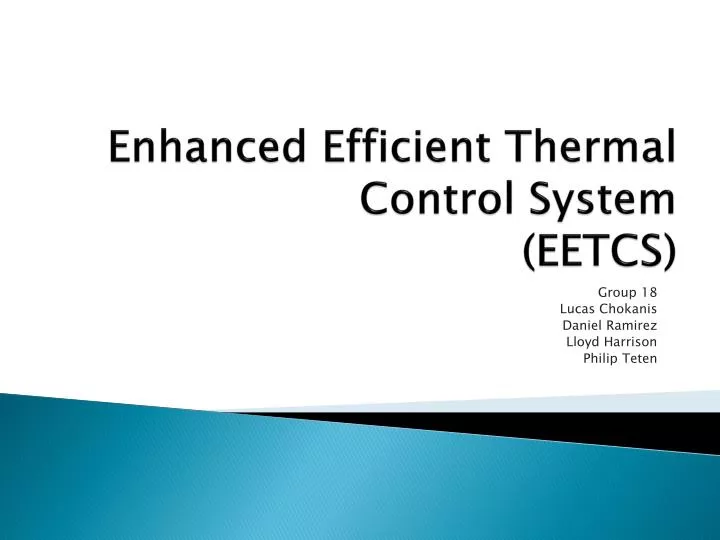 PPT - Enhanced Efficient Thermal Control System (EETCS) PowerPoint ...