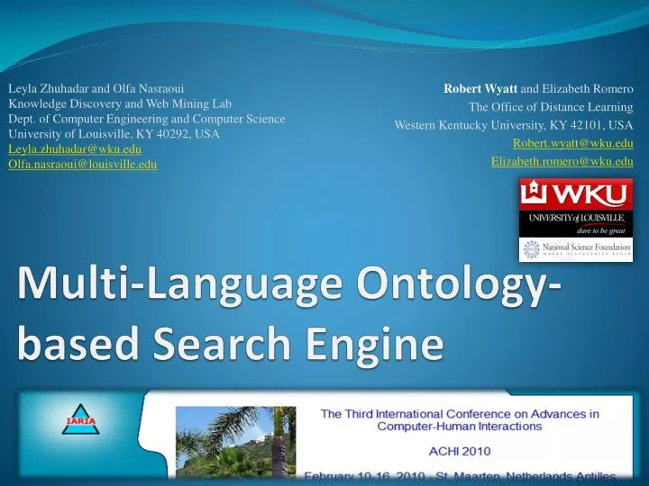 PPT - Multi-Language Ontology-based Search Engine PowerPoint ...