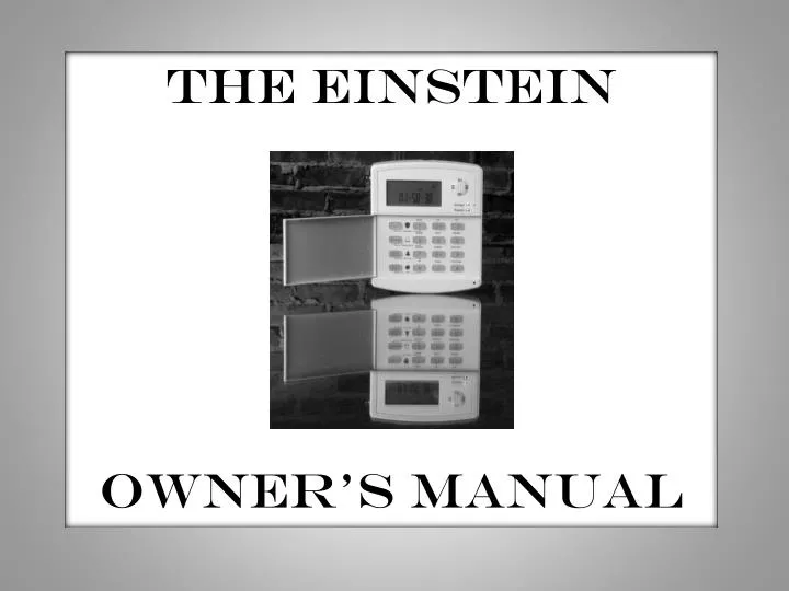 PPT - THE EINSTEIN OWNER’S MANUAL PowerPoint Presentation, free ...