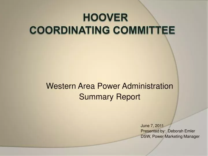 PPT - Hoover Coordinating committee PowerPoint Presentation, free ...