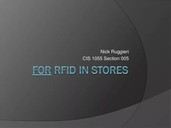 PPT - For rfid in stores PowerPoint Presentation, free download - ID ...