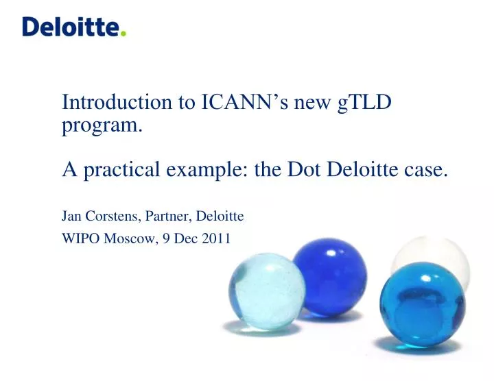 PPT - Introduction to ICANN’s new gTLD program. A practical example ...