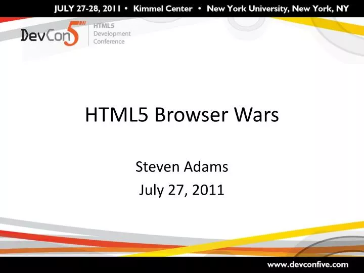 PPT - HTML5 Browser Wars PowerPoint Presentation, free download - ID ...