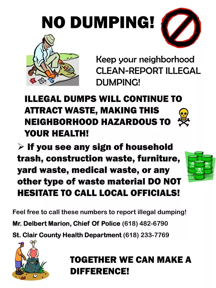 PPT - NO DUMPING! PowerPoint Presentation, free download - ID:1698584