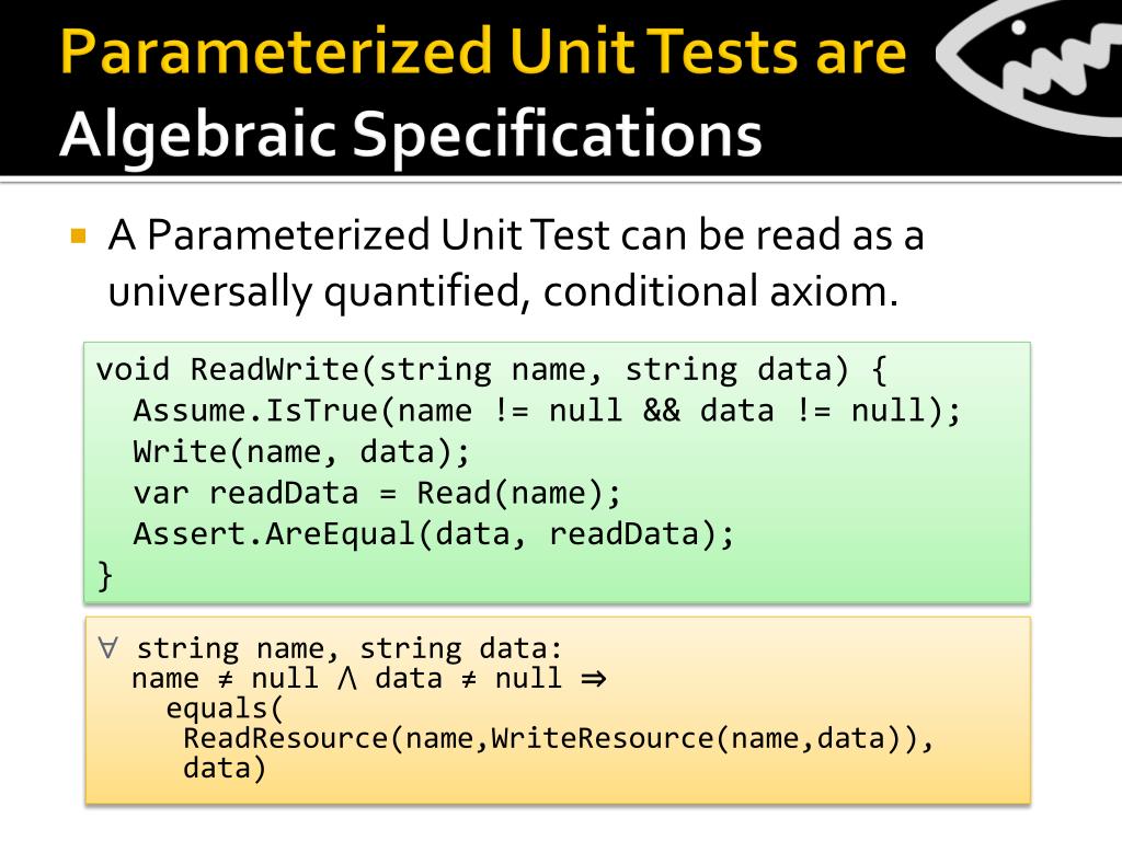 Ppt Parameterized Unit Testing Principles Techniques And Applications In Practice