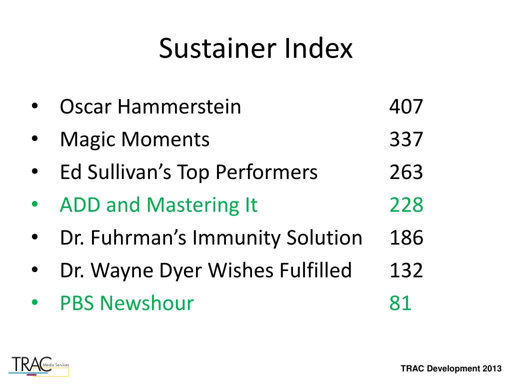 PPT - Understanding Sustainer Viewers: Who Are They and What Do They ...