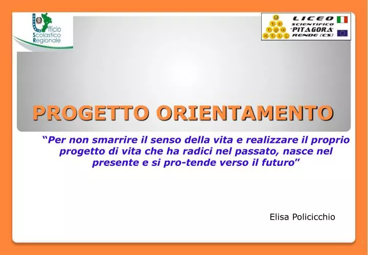 PPT - PROGETTO ORIENTAMENTO PowerPoint Presentation, free download - ID ...