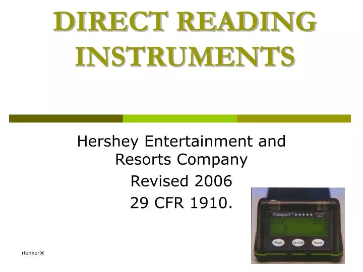 PPT - DIRECT READING INSTRUMENTS PowerPoint Presentation, free download ...