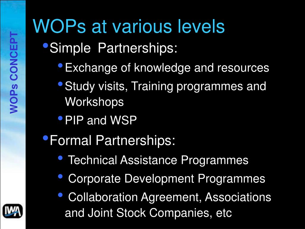 PPT - Partnerships - Lessons Learned Steen Bjerggaard IWA WOPs ...