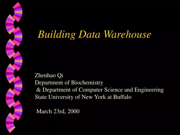 PPT - Building Data Warehouse PowerPoint Presentation, free download ...