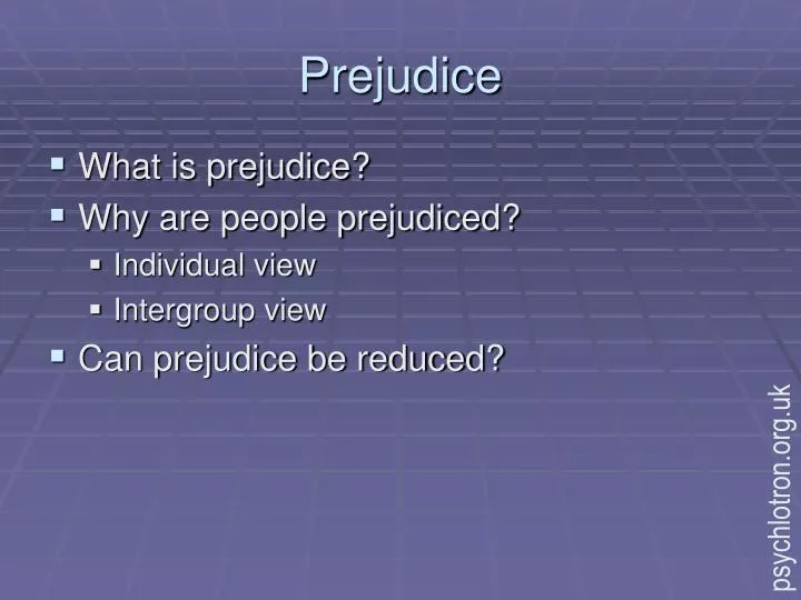PPT - Prejudice PowerPoint Presentation, free download - ID:1700375