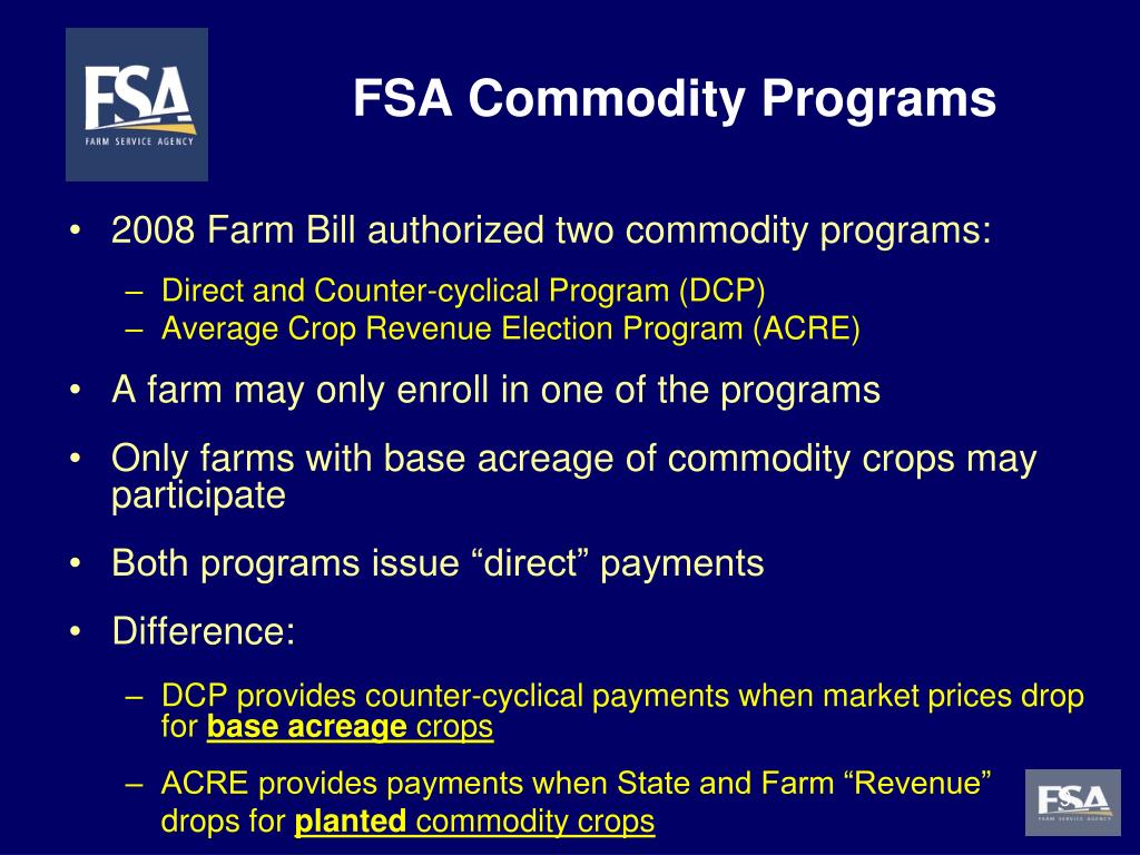 PPT - Food, Conservation, and Energy Act of 2008 (Farm Bill) PowerPoint Presentation - ID:1700449