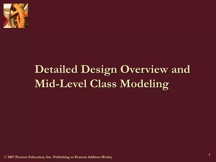 PPT - Detailed Design Overview and Mid-Level Class Modeling PowerPoint ...