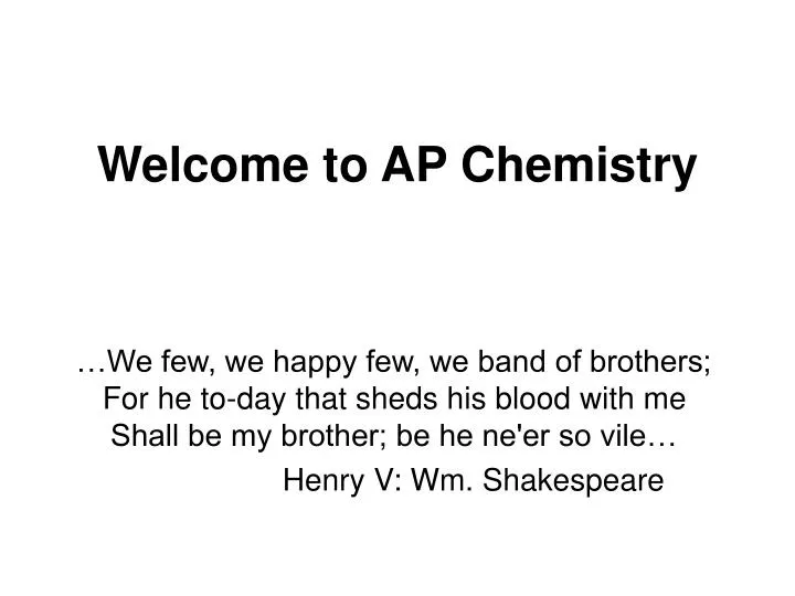 PPT - Welcome to AP Chemistry PowerPoint Presentation, free download ...