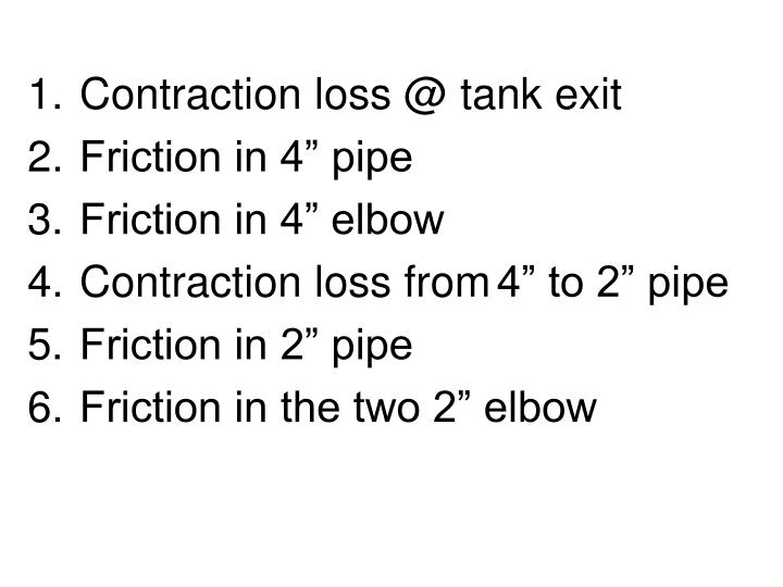 PPT - Friction losses in Expansion, Contraction & Pipe Fittings ...