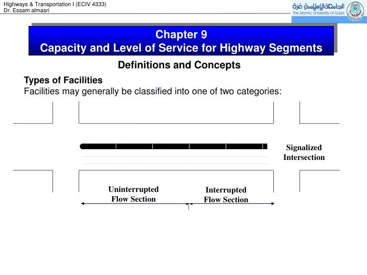 PPT - Chapter 9 Capacity and Level of Service for Highway Segments ...